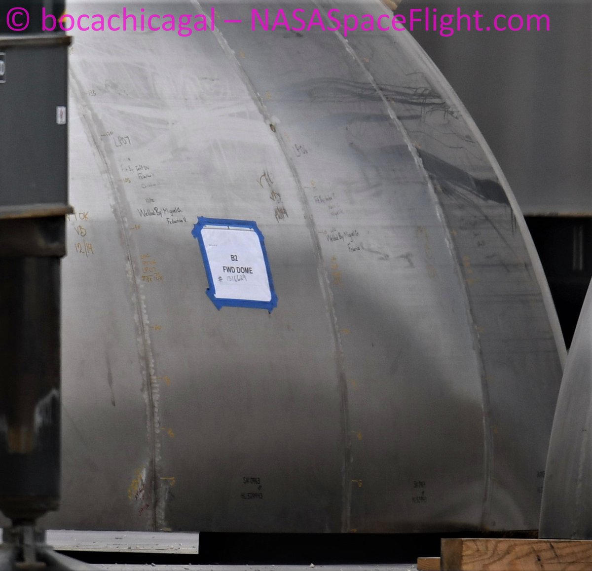 Forward Dome of Super Heavy Prototype BN2 spotted : r/StarshipDevelopment