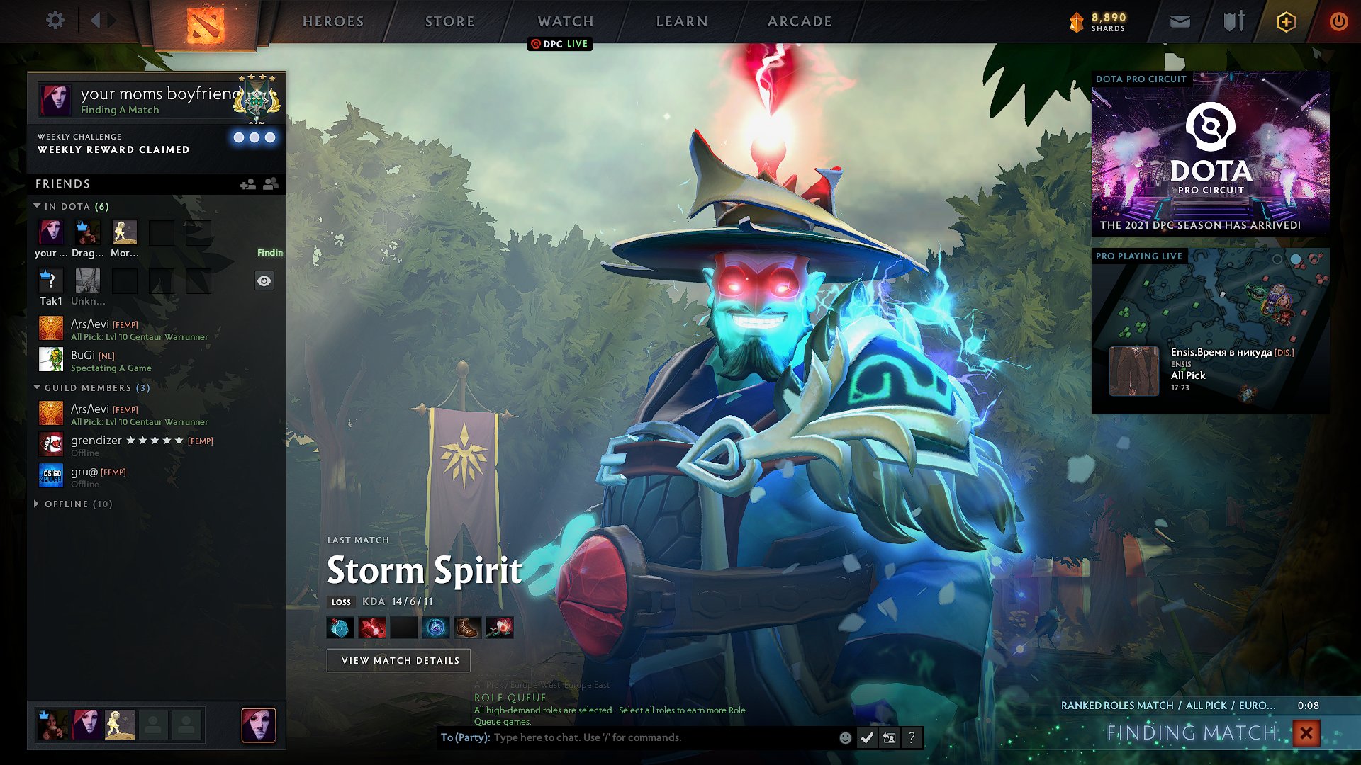 Dota 2 Menu