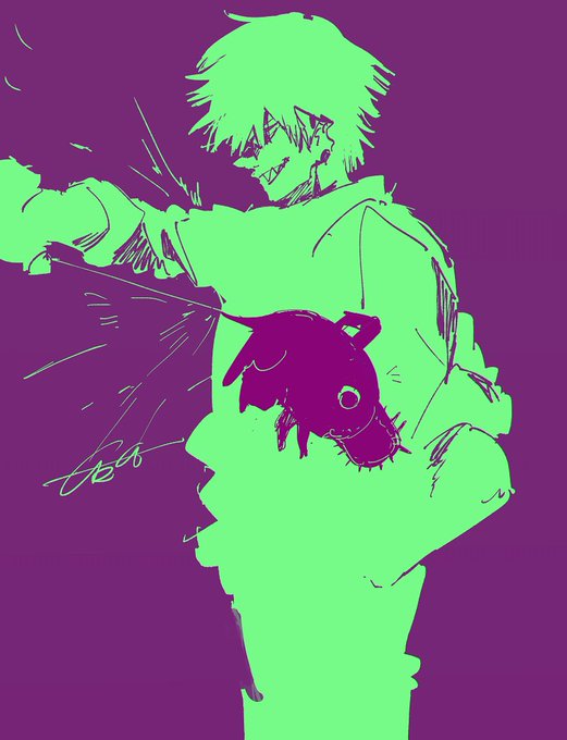 「denji (chainsaw man) sharp teeth」Fan Art(Popular)