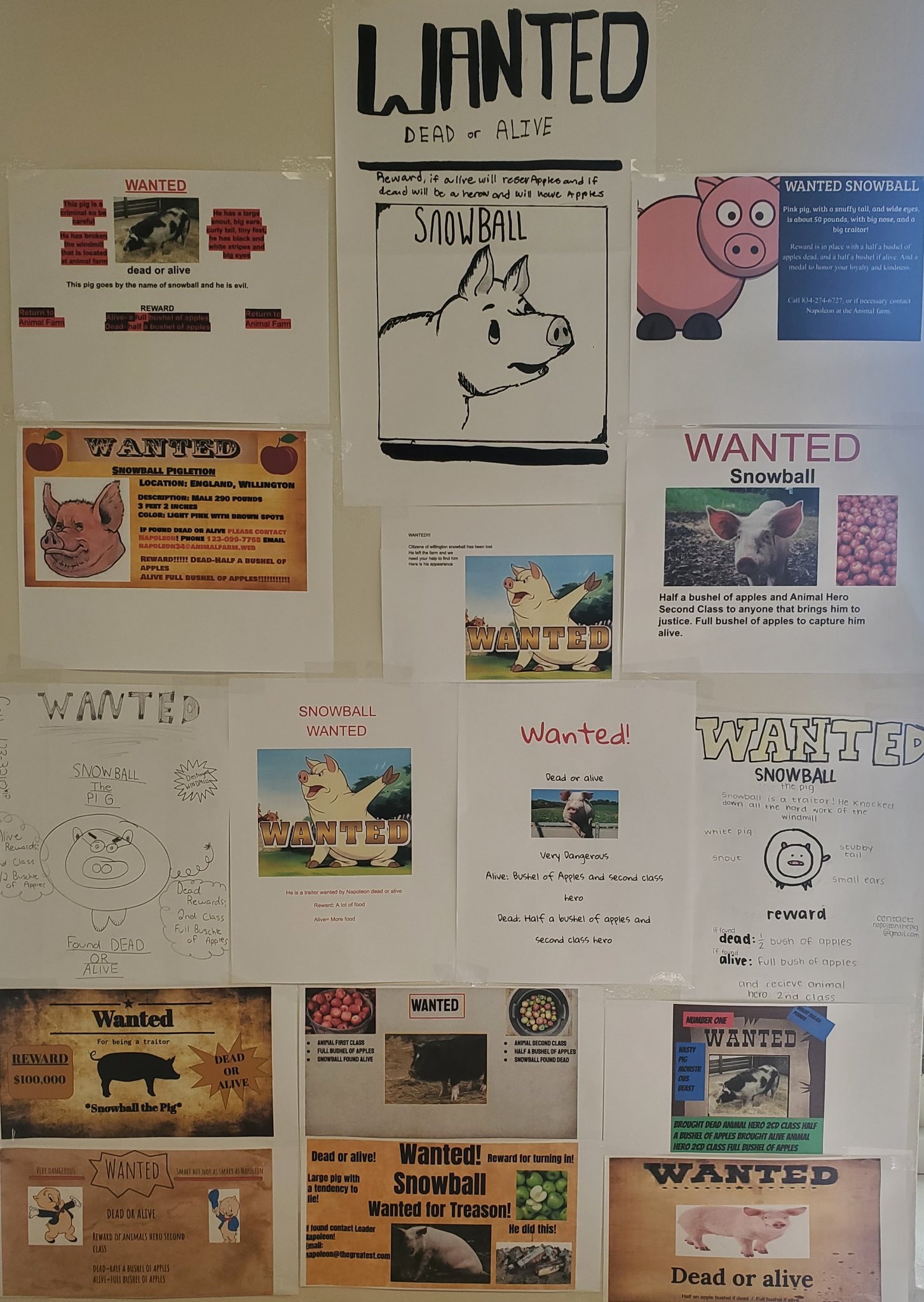 Snowball Animal Farm Propaganda Poster