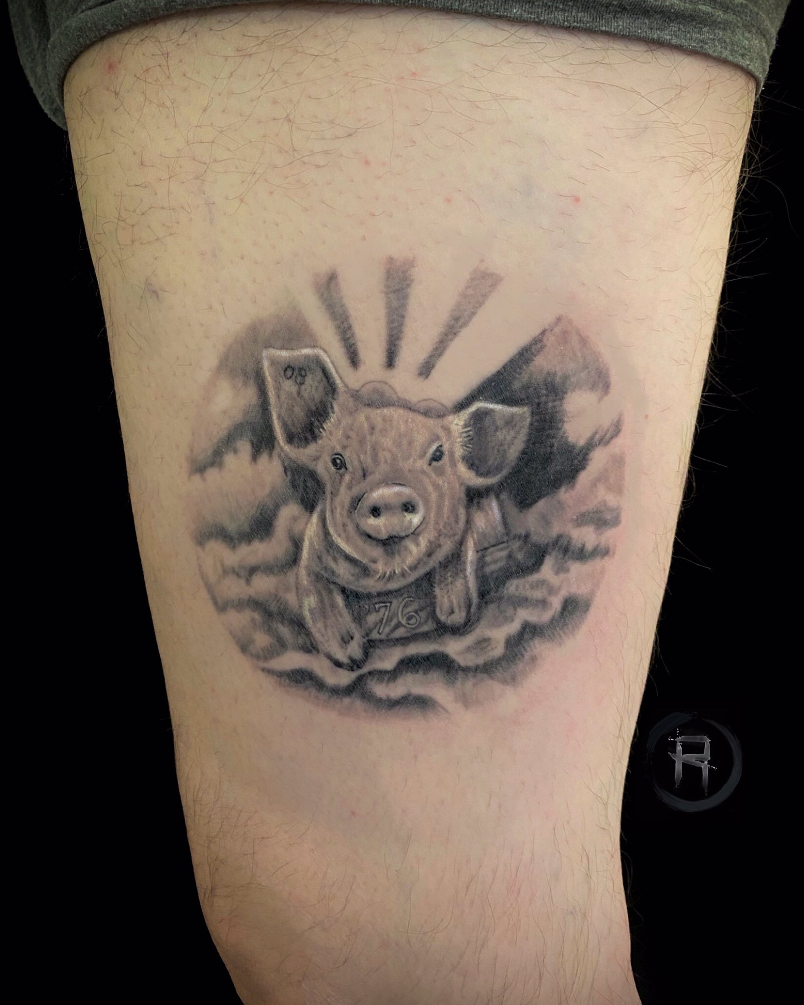 Cute Pig Tattoo Designs