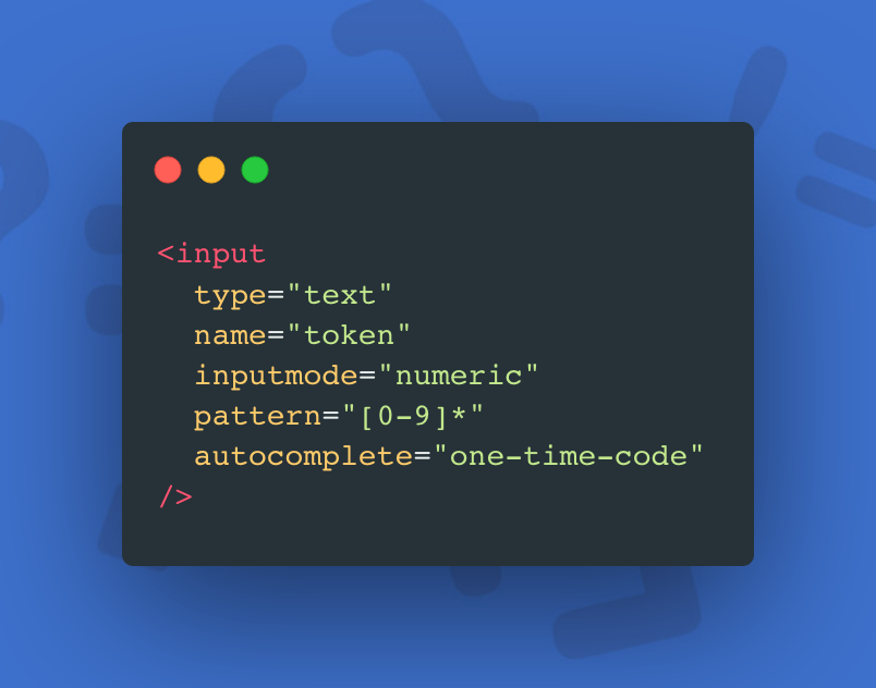 HTML autocomplete "one-time-code" : r/webdev