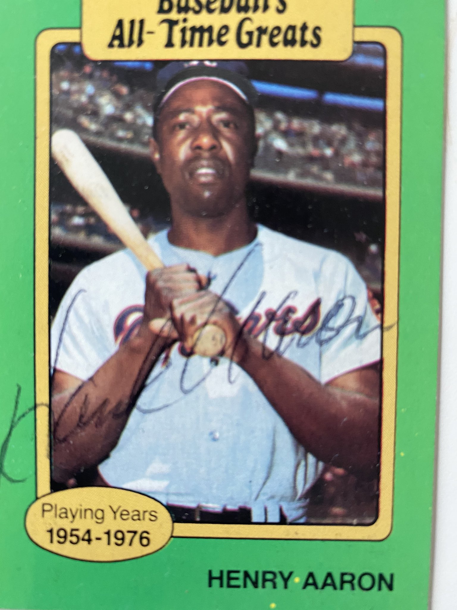 Hank Aaron Baseball Card 1976