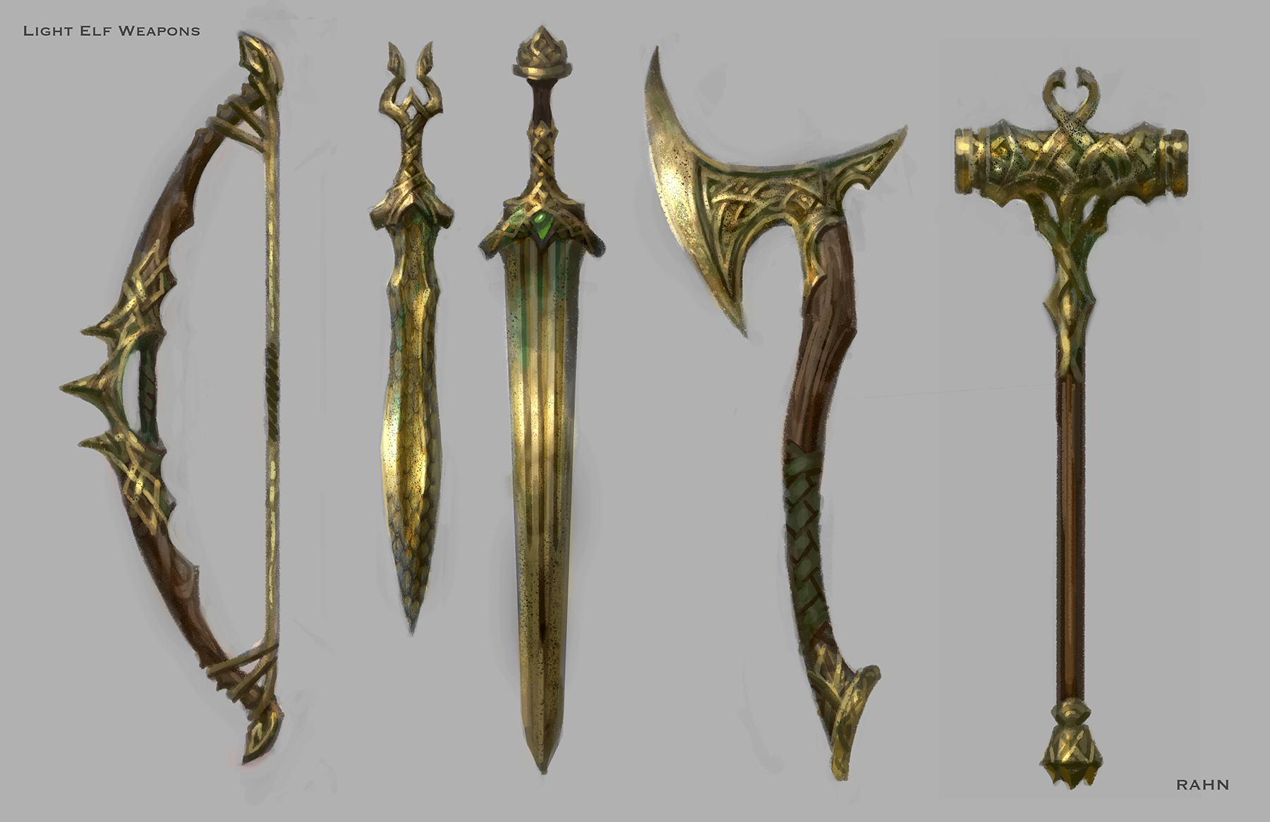 Elf Weapons Fantasy Art