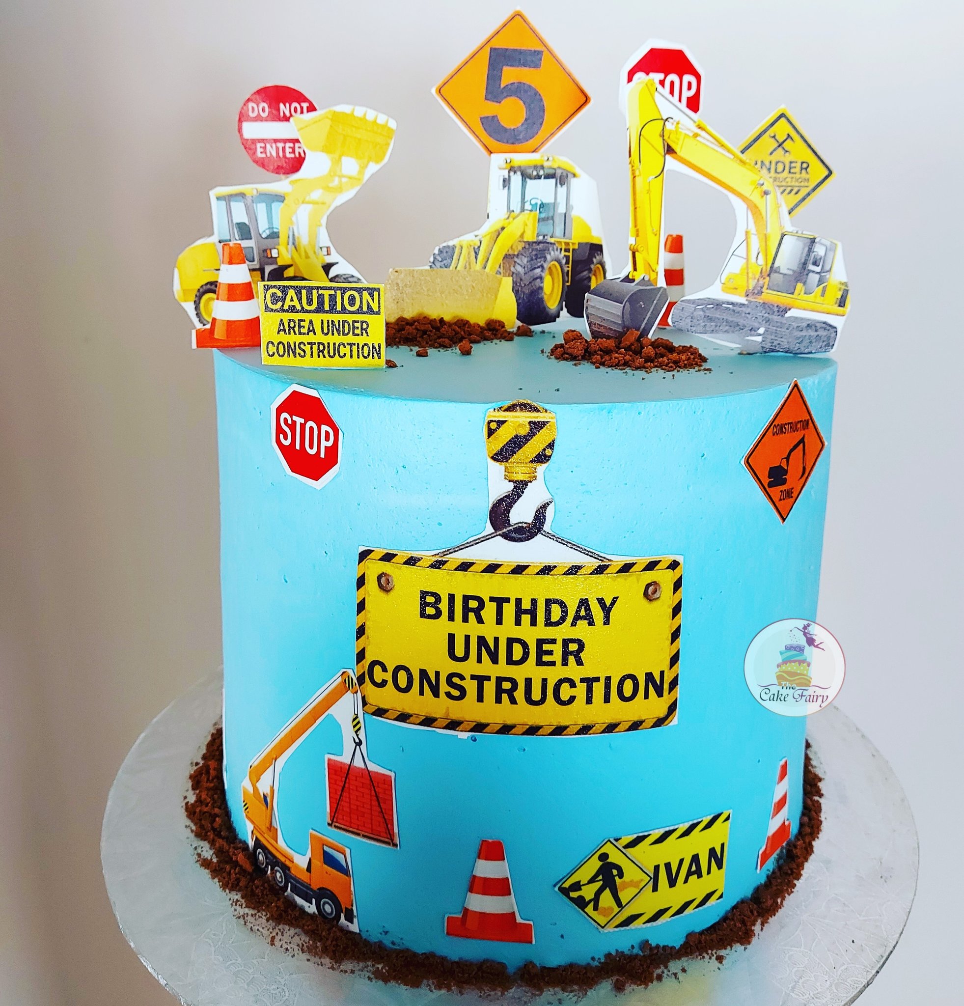 Happy Birthday Cake Construction Contractor