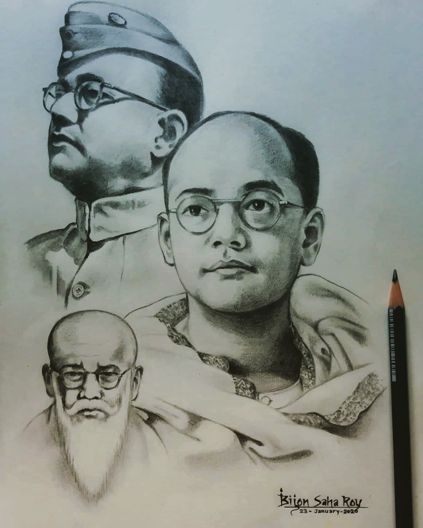 Netaji Subhash Chandra Bose Sketch