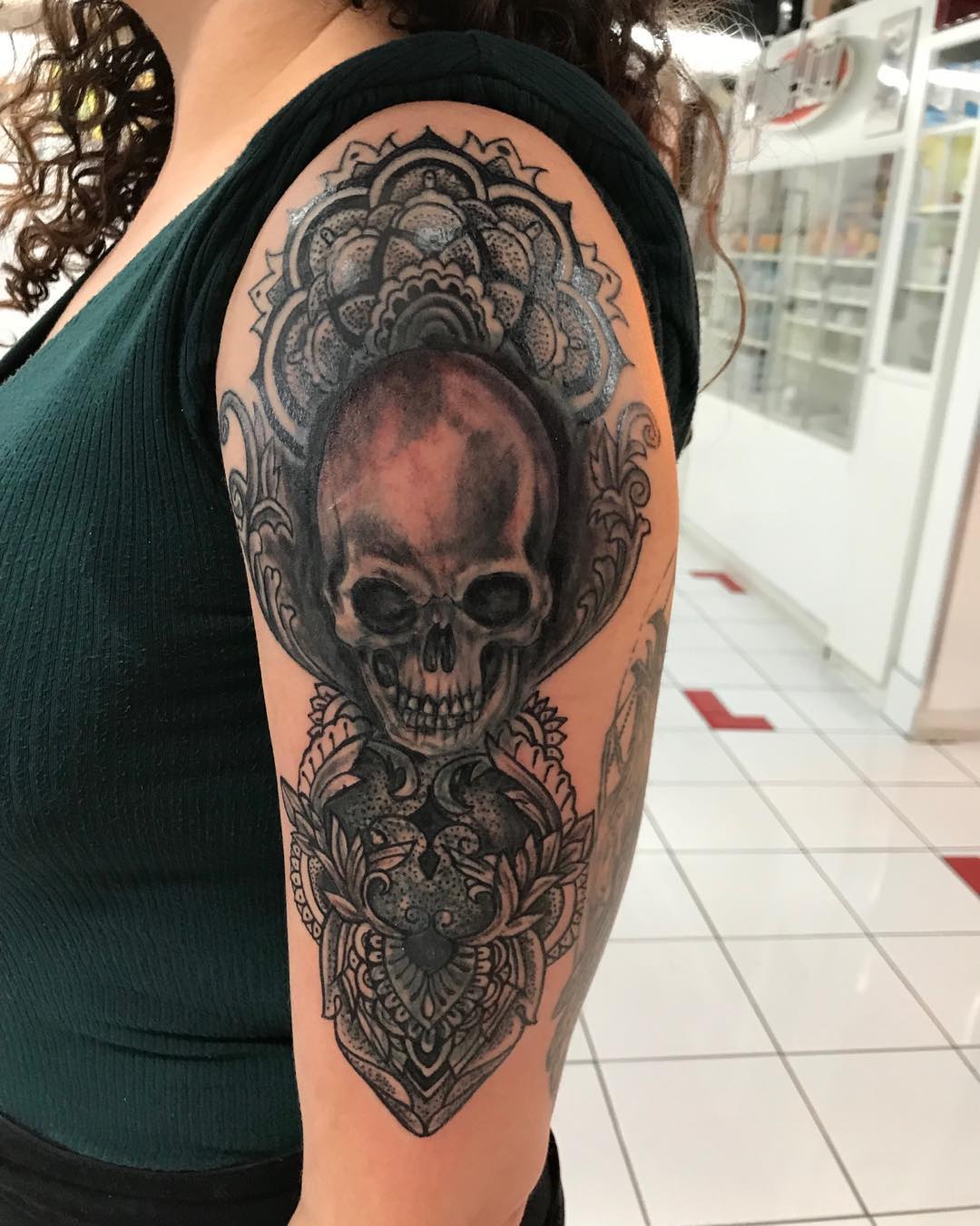Sugar Skull Sleeve Tattoos