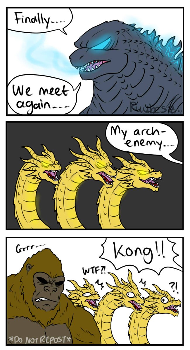 「I-.... woah #GodzillavsKong #Godzilla 」Ruubesz drawの漫画