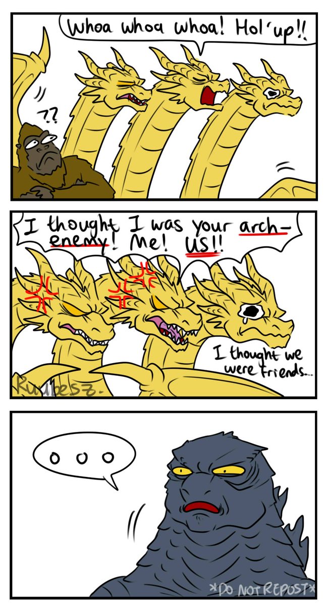 「I-.... woah #GodzillavsKong #Godzilla 」Ruubesz drawの漫画