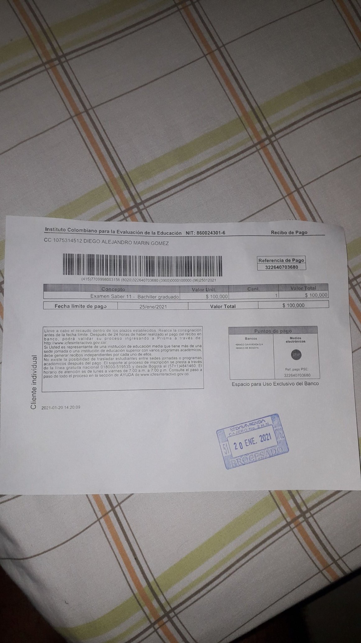 Icfes on Twitter: "El pago de la prueba Saber 11 calendario B se puede realizar de forma ...