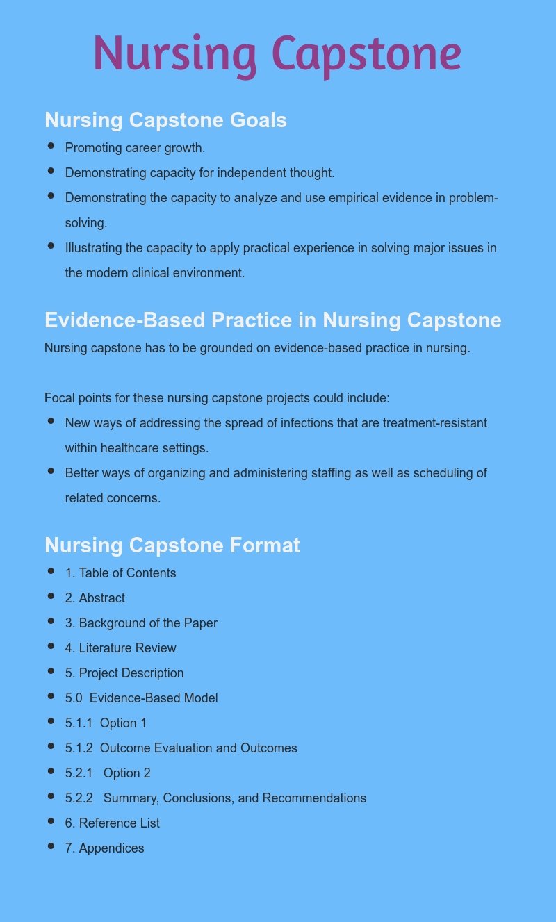 Nursing Capstone Project Examples Example Of DNP Capstone Project