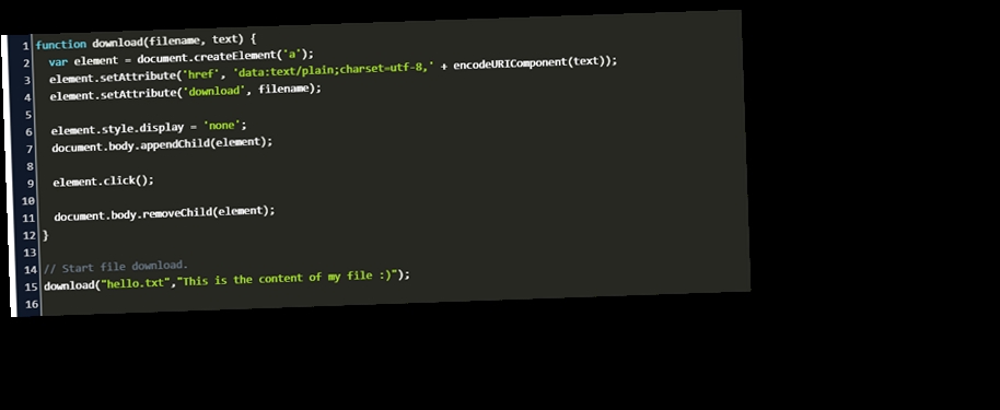 javascript create text file for download / Twitter
