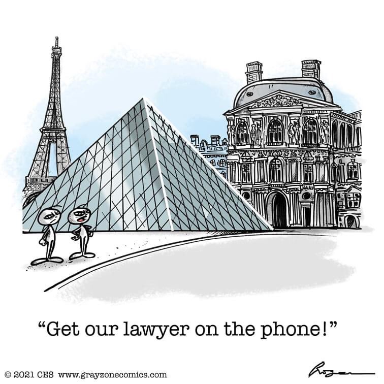 Louvre Cartoon