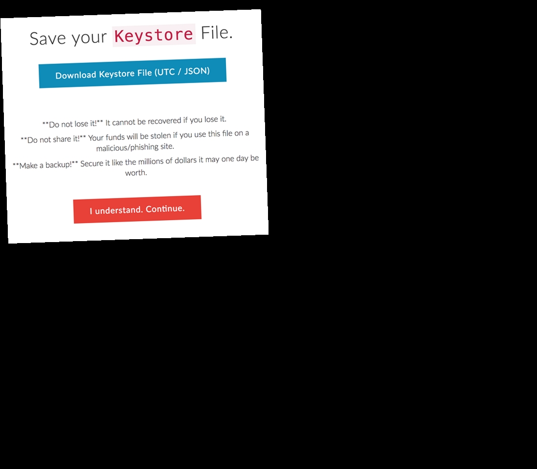 keystore file for download utc json / Twitter