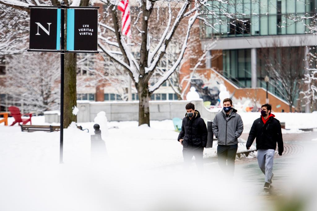 Northeastern University Campus Winter