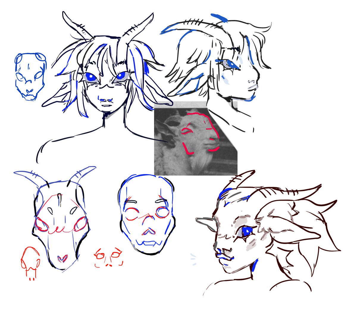 「thoughts n doodles about satyrs 」Hooved peets 🐑🐐🐄の漫画