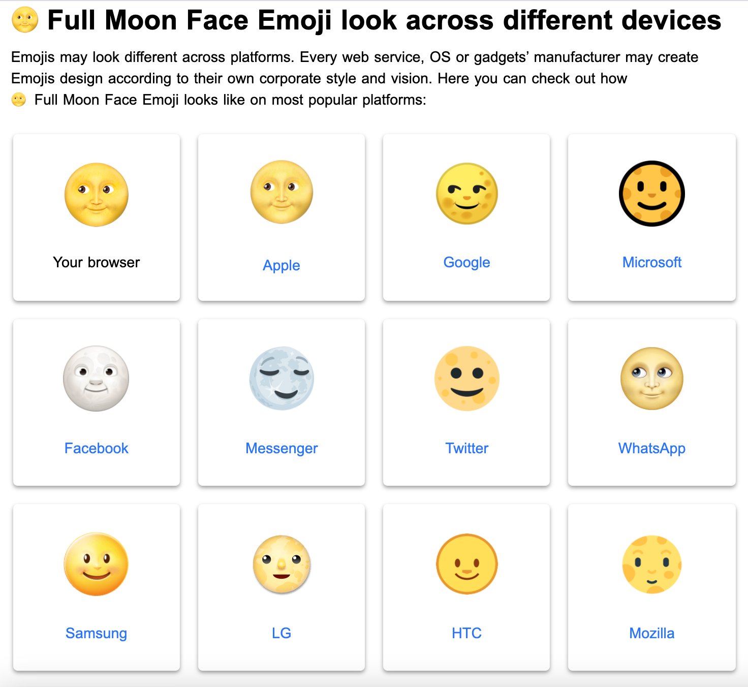 Emoji Moon Faces