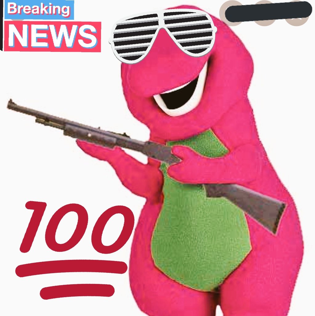 Barney The Dinosaur With A Gun