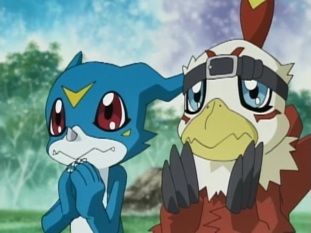 Wormmon And Veemon