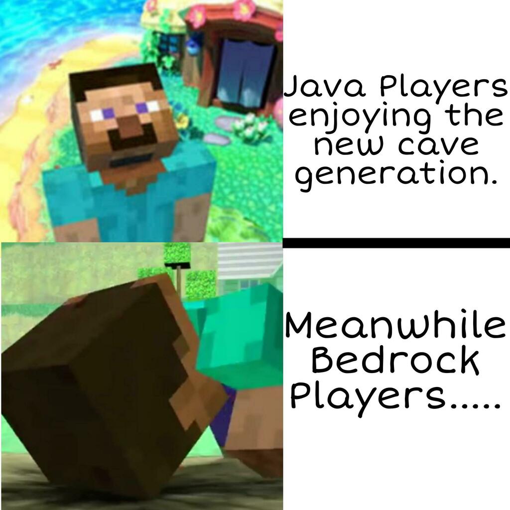 Minecraft Memes on Twitter: "*cries in bedrock* https://t.co/YYiDqDY4kh" / Twitter