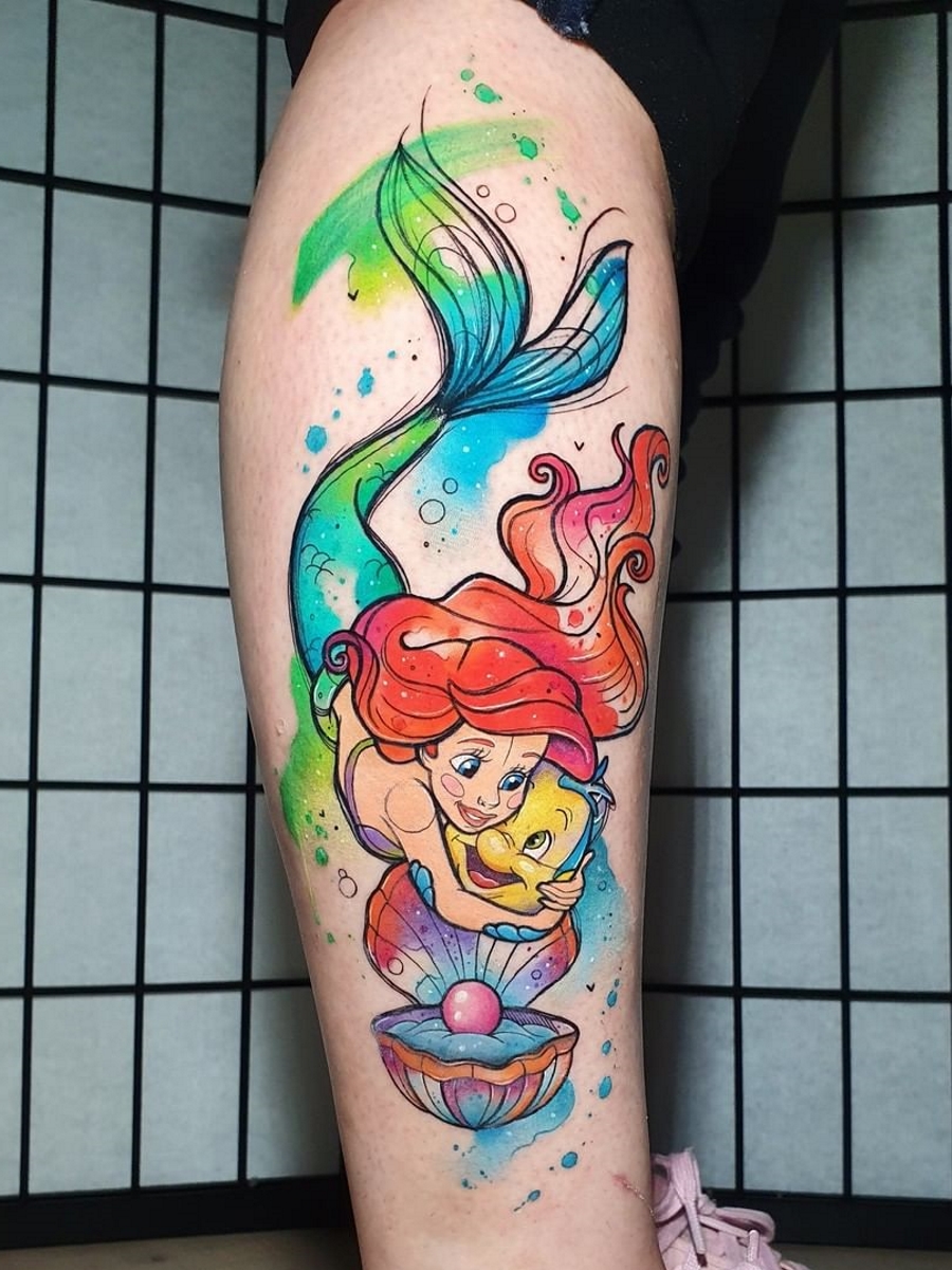 The Little Mermaid Tattoo Sleeve