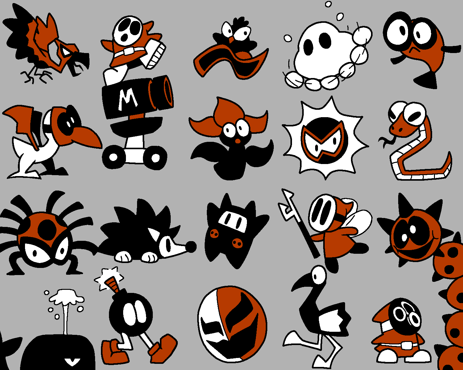Mario Enemy Sprite Sheets