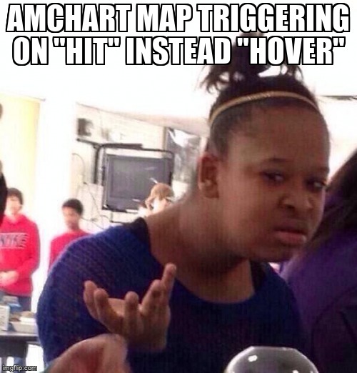 Meme Overflow On Twitter Amchart Map Triggering On Hit Instead Hover