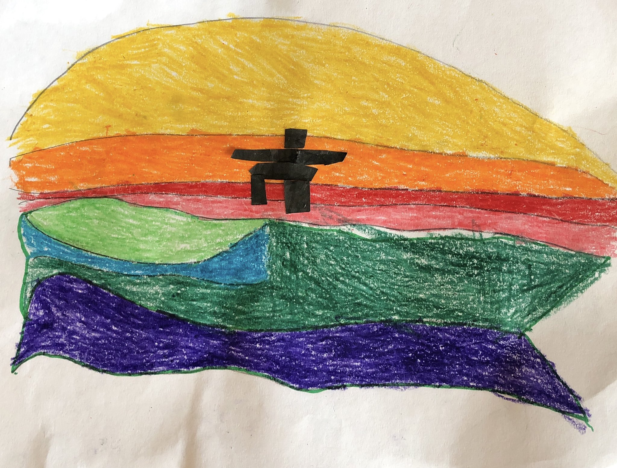 Ted Harrison Inukshuk