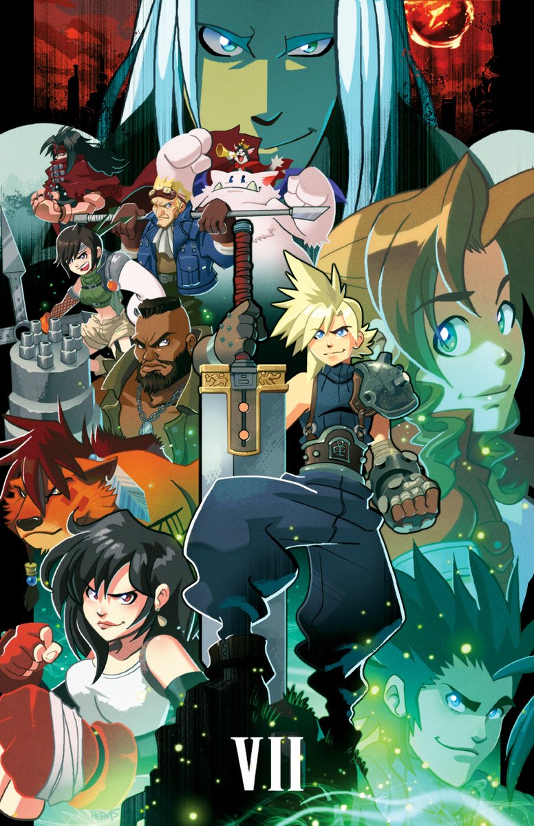 「Happy 24th birthday, FF7! 」|Matt Hermsのイラスト