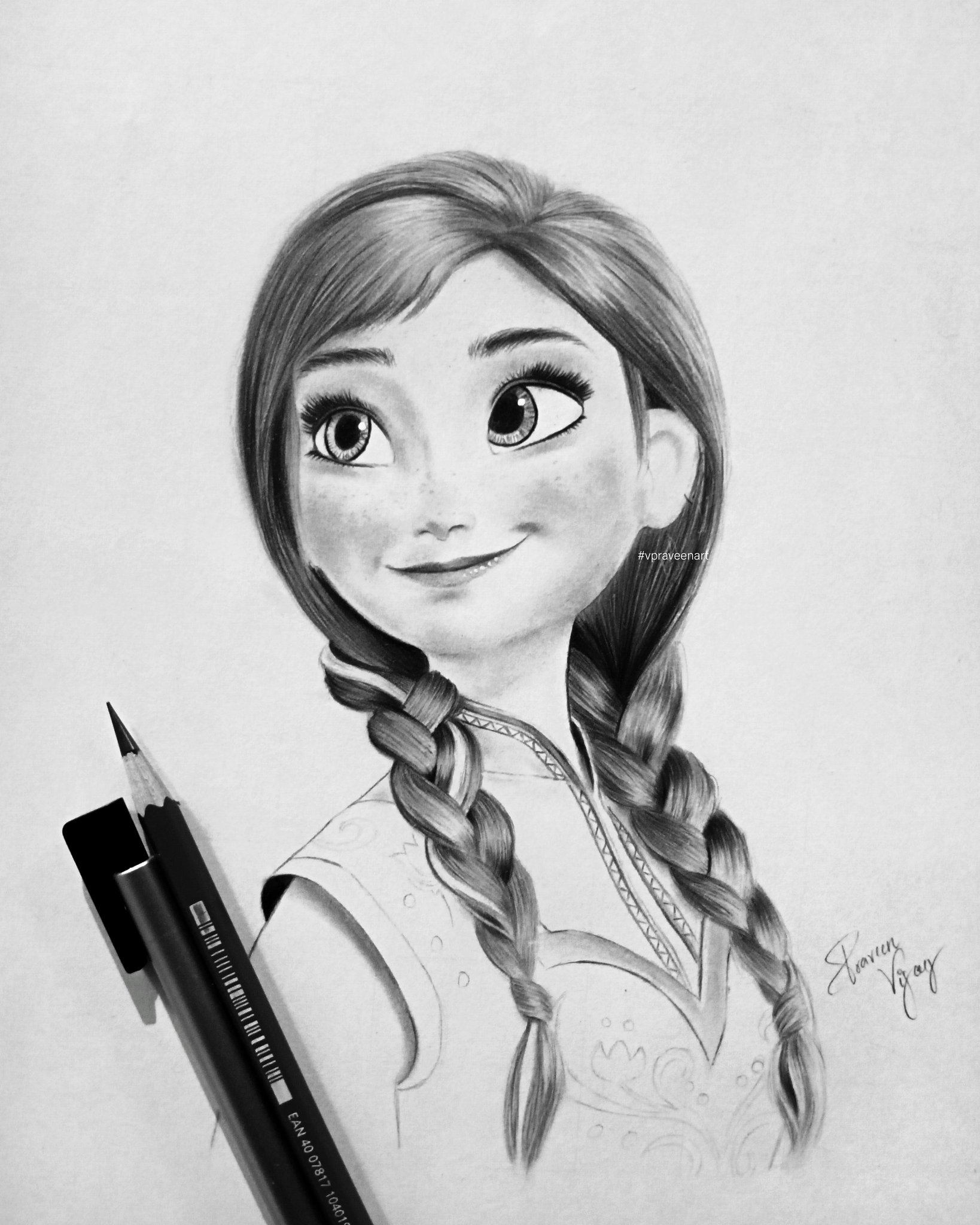 How To Draw Frozen Anna