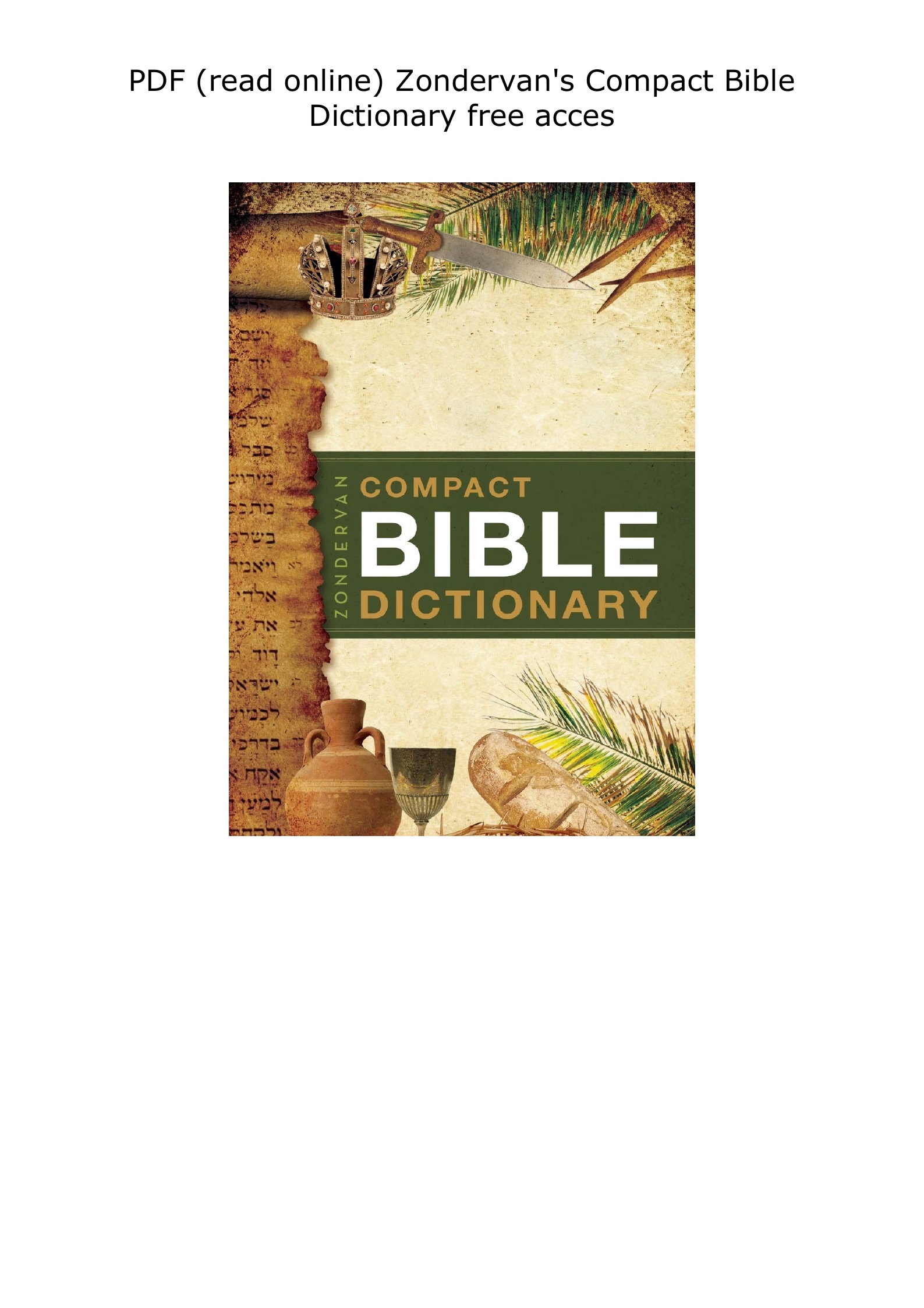PDF (read online) Zondervan's Compact Bible Dictionary free acces / Twitter