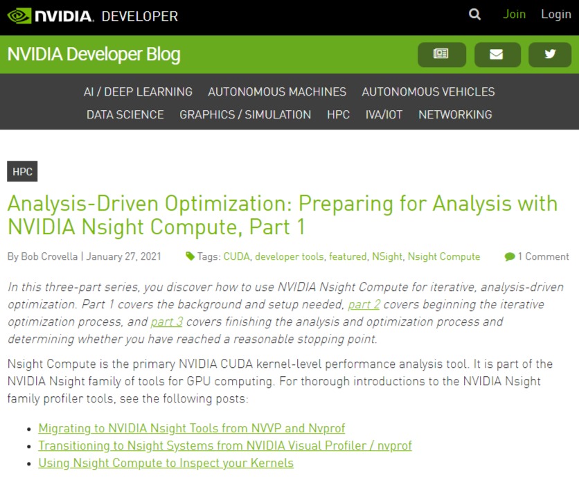 OGAWA, Tadashi on Twitter: "=> Analysis-Driven Optimization: Finishing the Analysis with NVIDIA ...