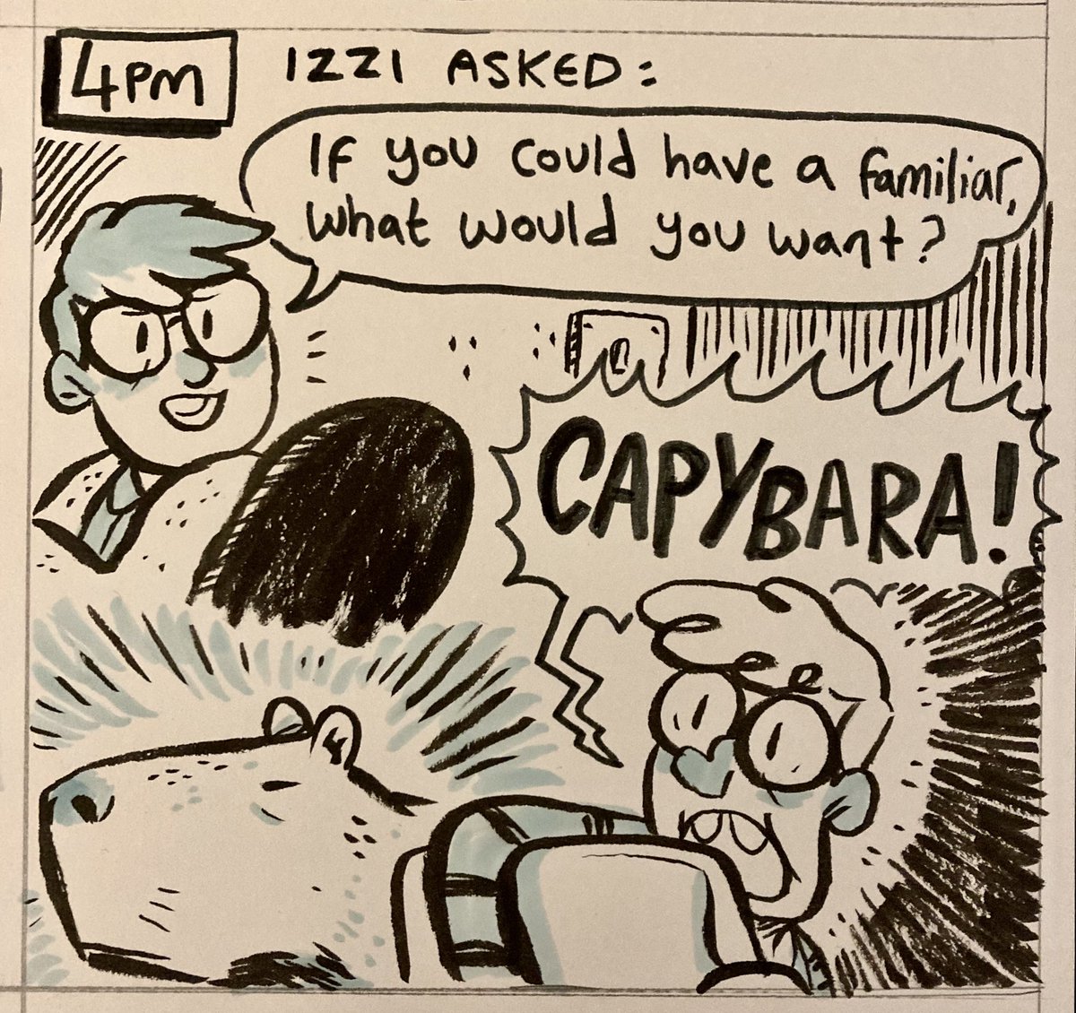 「4pm I'd cradle him or have his head sti」|Lucie Ebreyの漫画