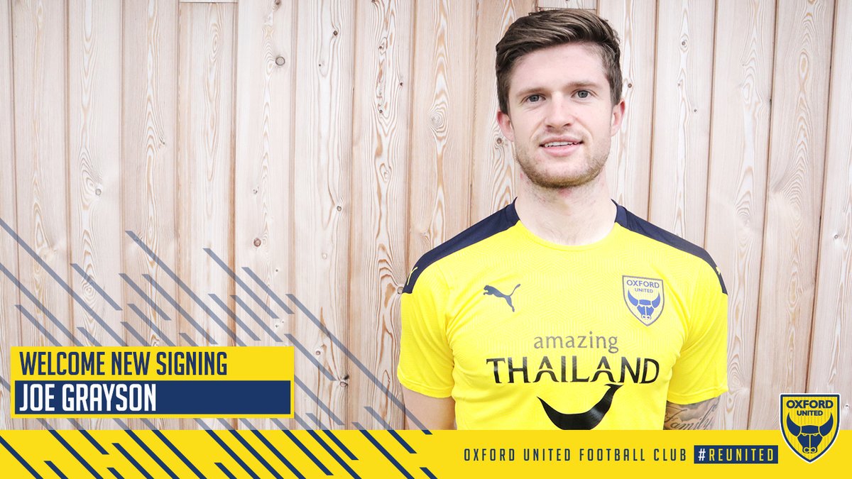 Joe Grayson signed on loan from Blackburn Rovers. : r/OxfordUnited