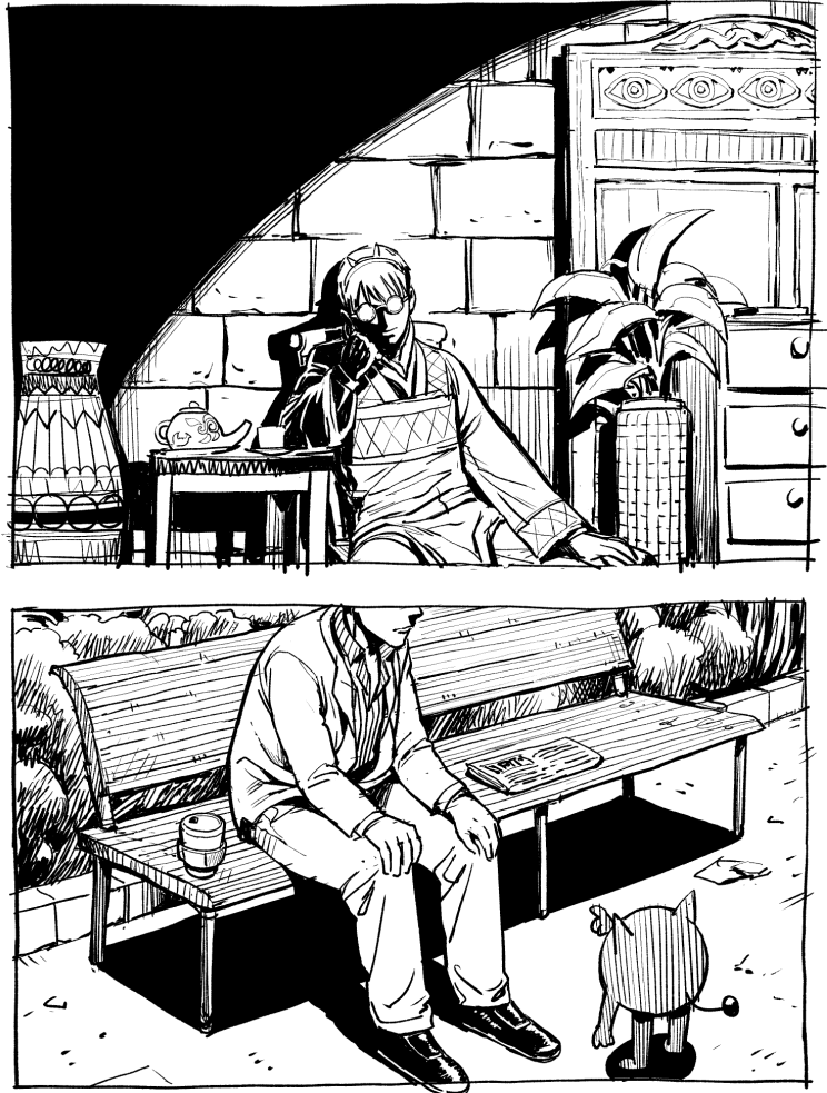 「sketching for a bit on stream https://t.co/ykQZZz7fe8 」Nafの漫画