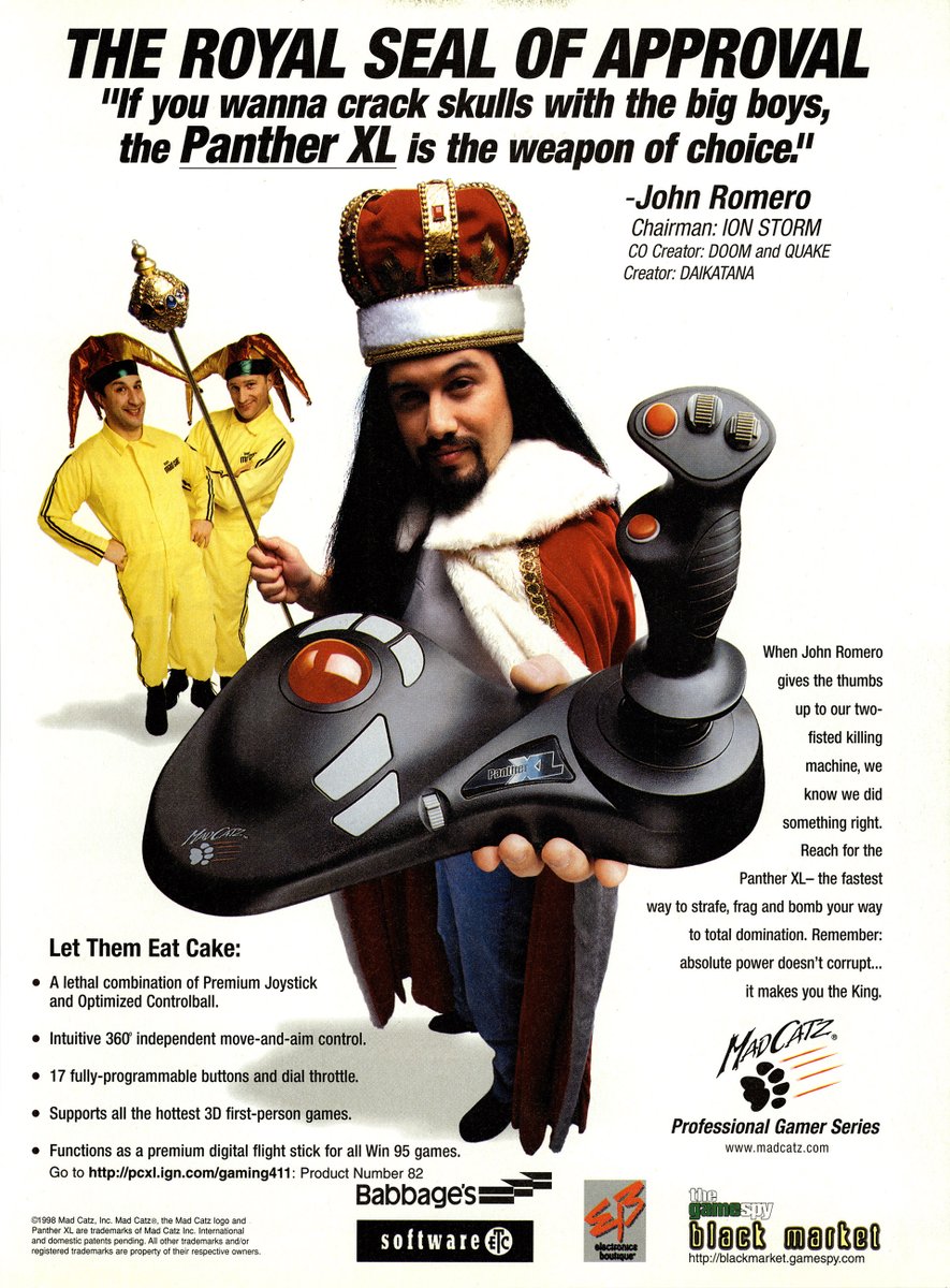 kate bush's husband on Twitter: "RT @CoolBoxArt: Panther XL / Print ad / Mad Catz / 1998"