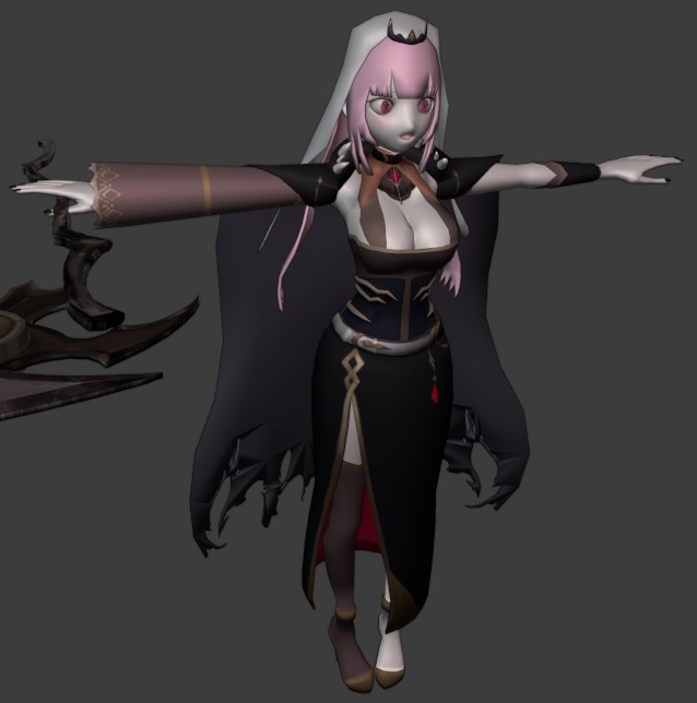 [ASSET] 3D model of Hololive's Mori Calliope made by me. Feel free to ...