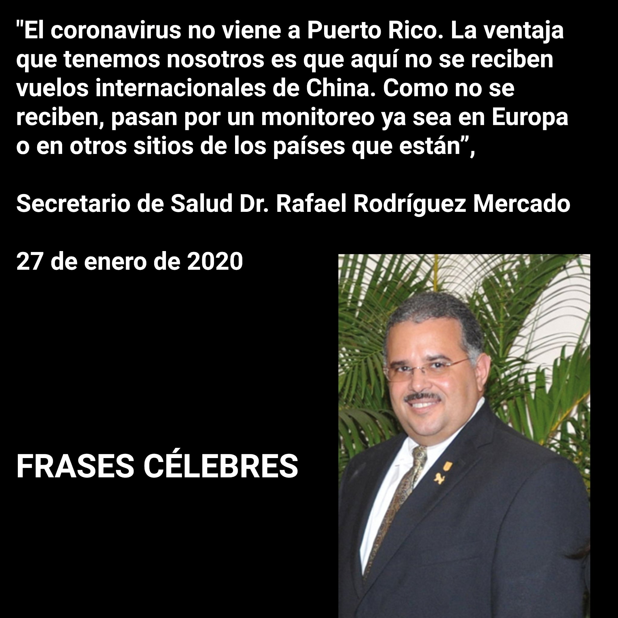 SandraRodríguezCotto on Twitter: "FRASES CÉLEBRES sobre el COVID-19 de los Secretarios de Salud ...
