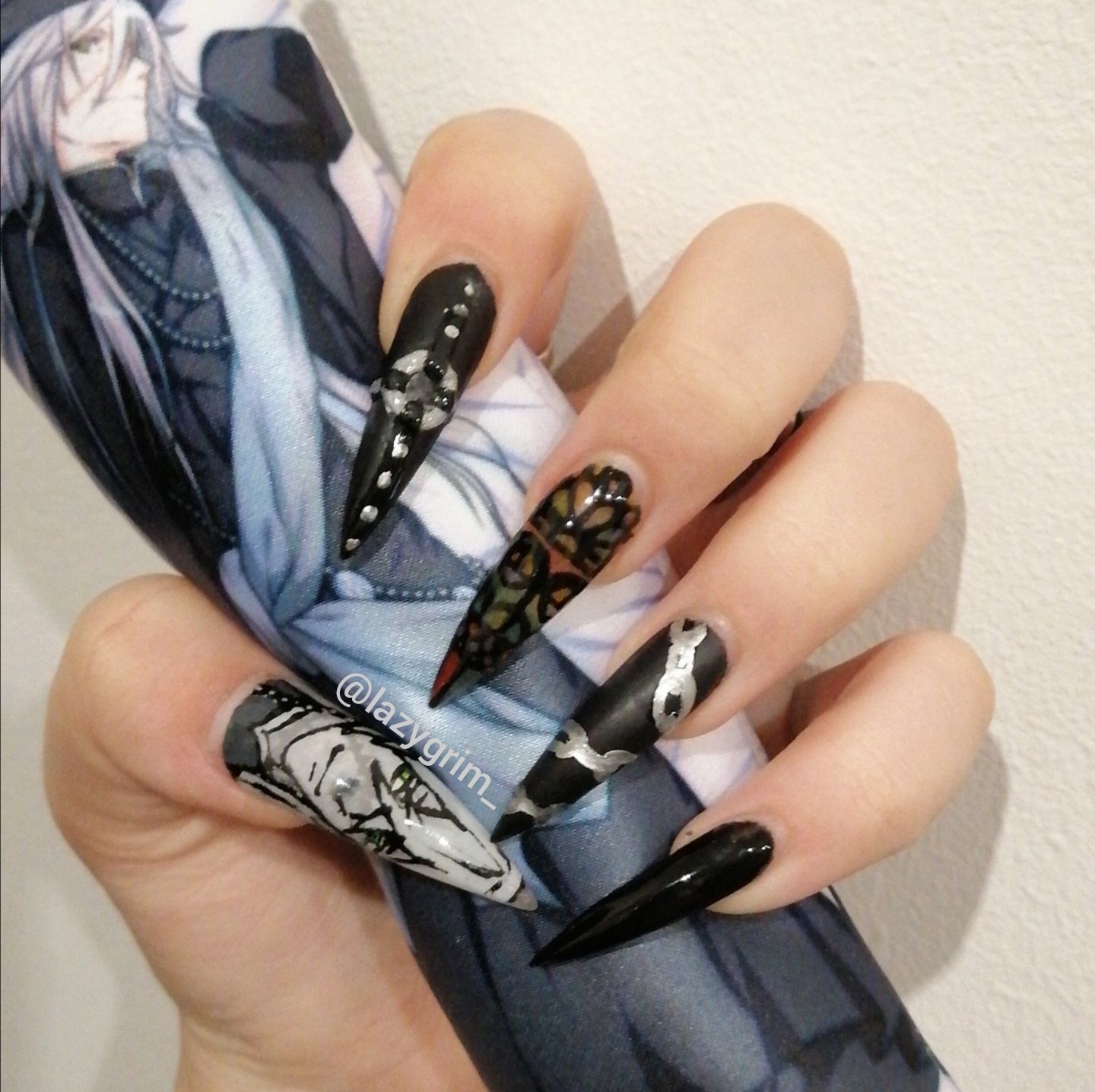Black Butler Nail Art