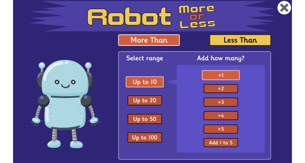 Topmarks On Twitter Check Our Our New Robot More Or Less Addition And