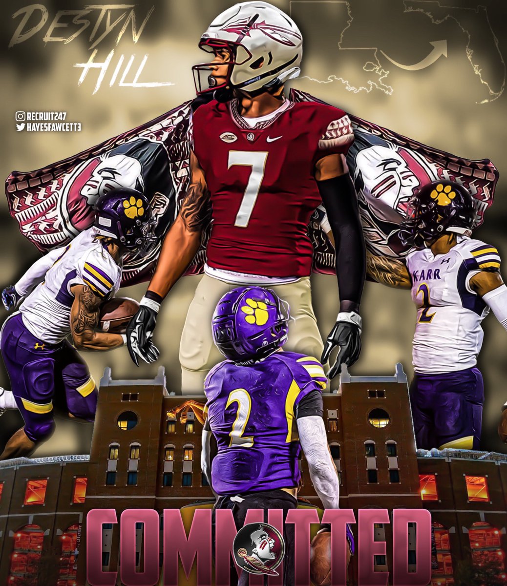 2021 4* WR Destyn Hill commits to FSU : r/CFB