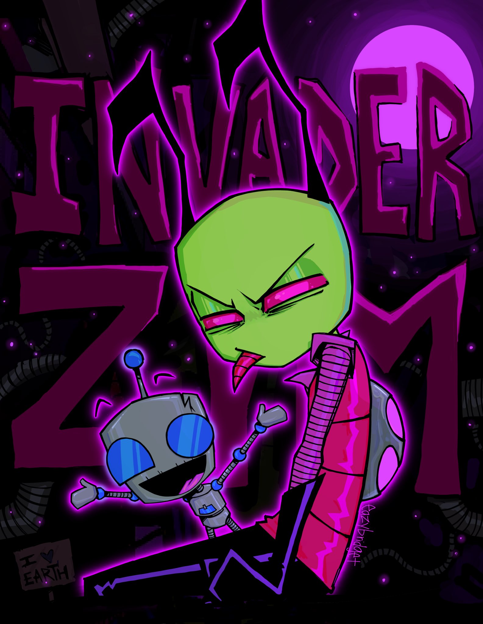 Green Alien Cartoon Nick