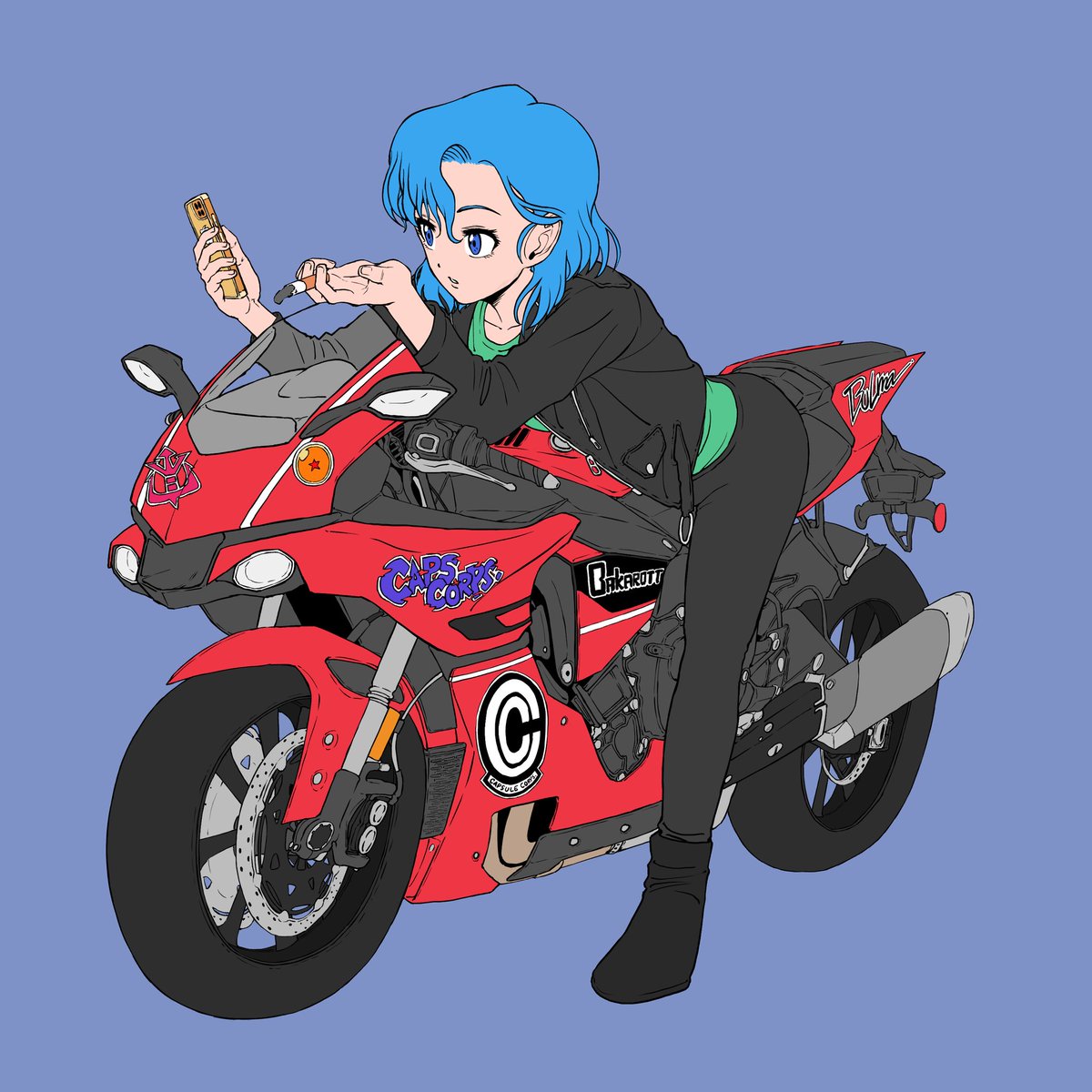 ドラゴンボール「Capsule cycle Bulma (not complete) 」|Bakarottのイラスト