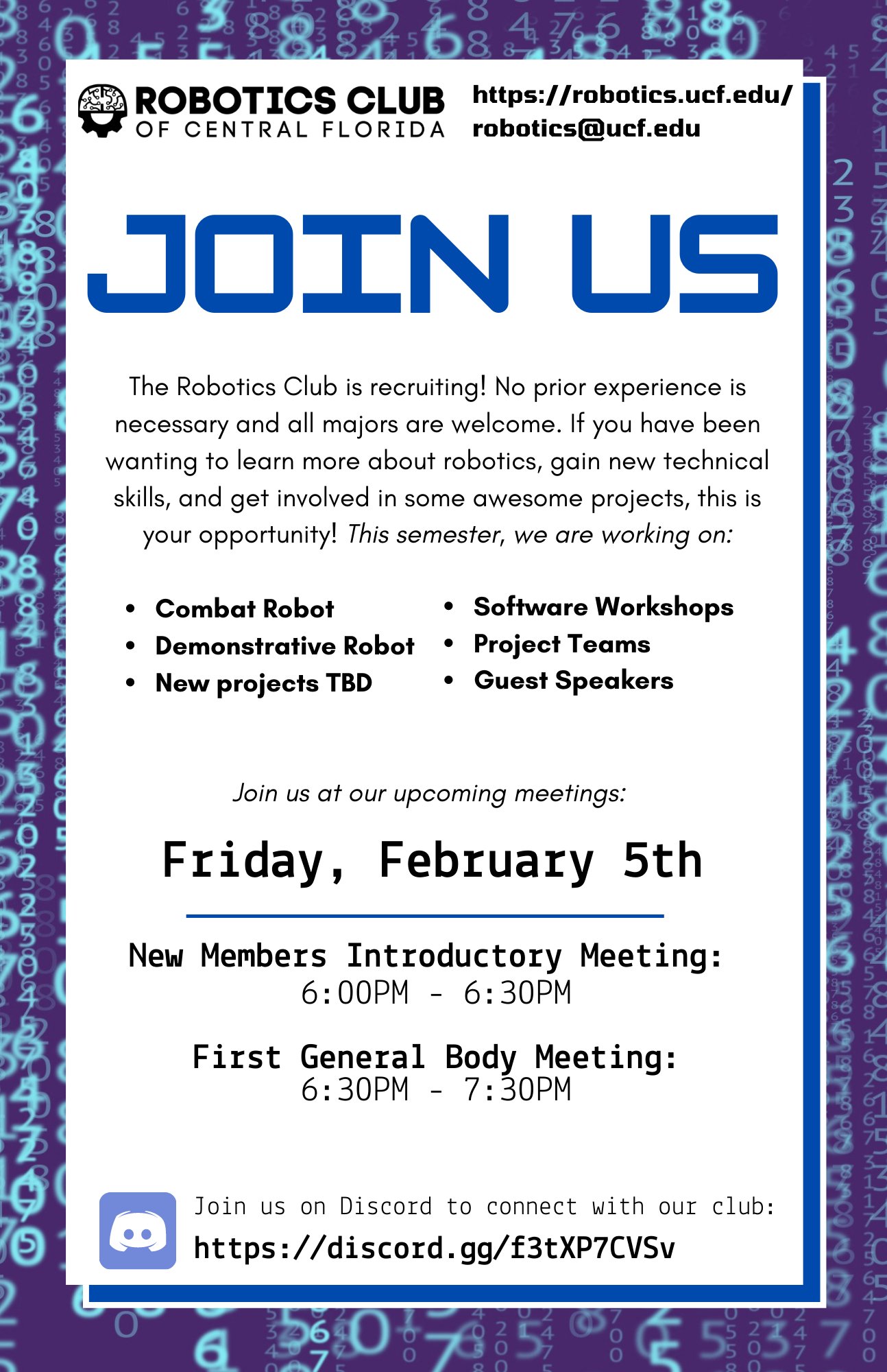 Robotics Club Flyer