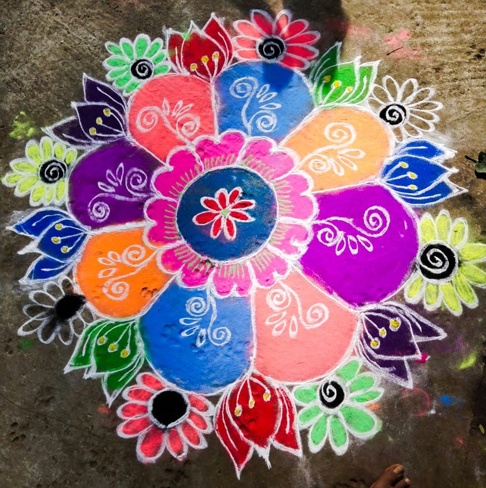 Rangoli Designs For Competition In College