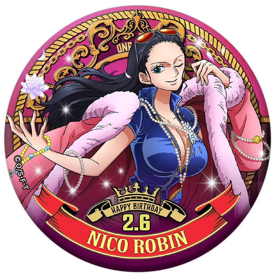 ONE PIECE 麦わらストア バースデープレミア缶バッジ ニコ・ロビン ONE PIECE 麦わらストア バースデープレミア缶バッジ ニコ・ロビン