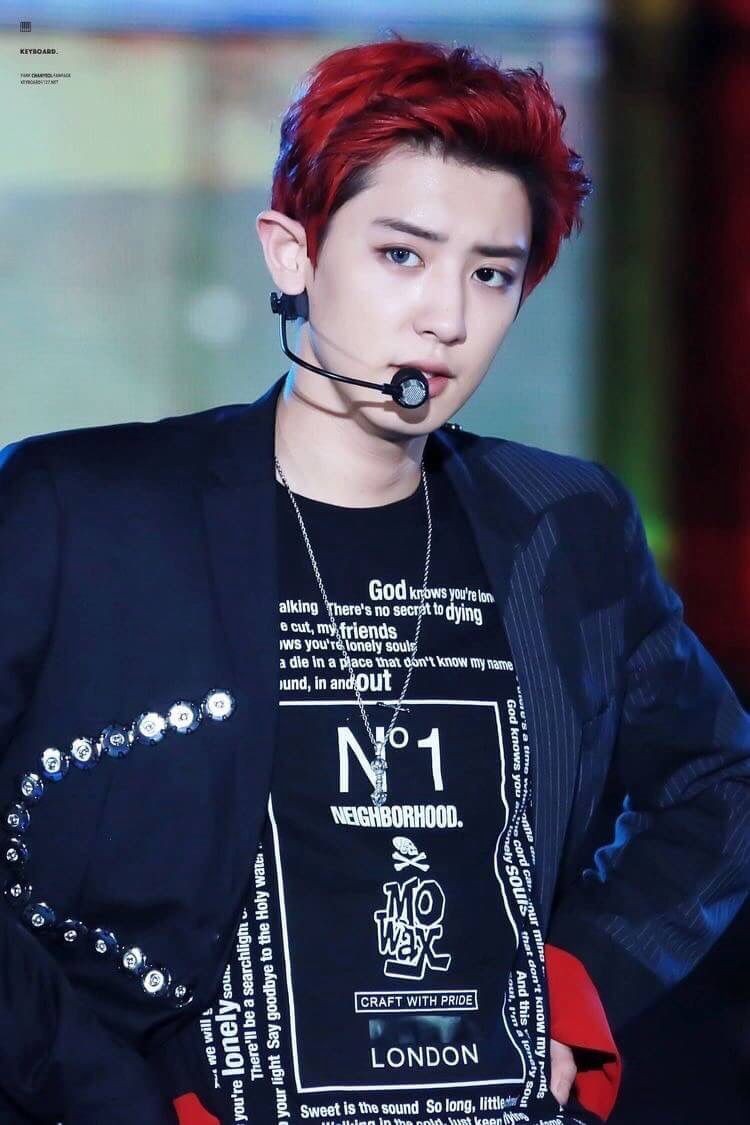 Exo Chanyeol Red Hair