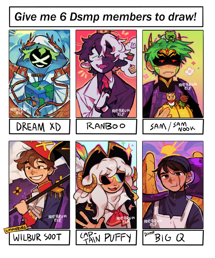 「le dream smp #dreamfanart #ranboofanart #awesamdudefanart 」danny ★☆の漫画