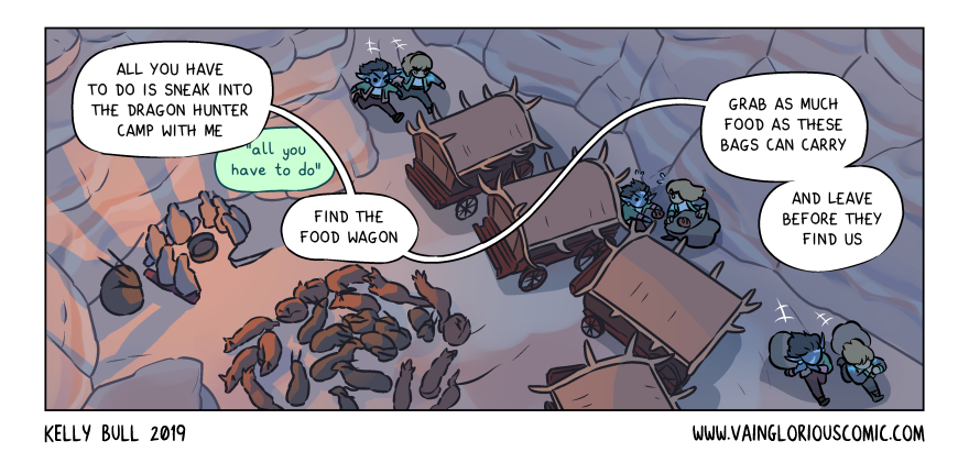 「Luckily for me, once I start drawing it'」|Kelly!の漫画