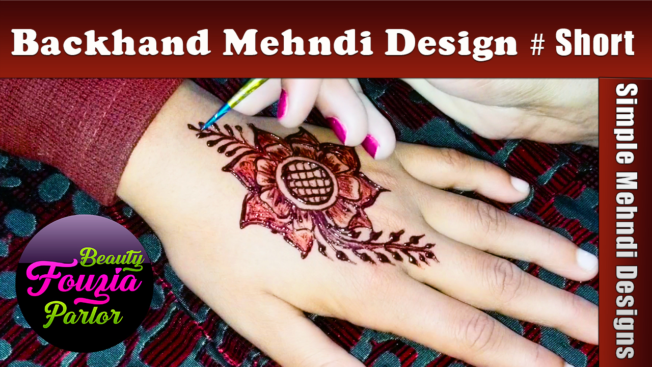 Simple Mehndi Designs Backhand